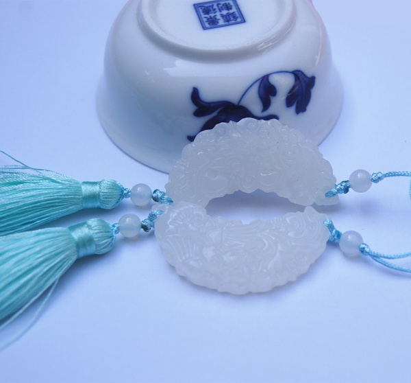 Antique accessories Hanfu waist dragon jade flute Xiao Han cos shanzhui ...