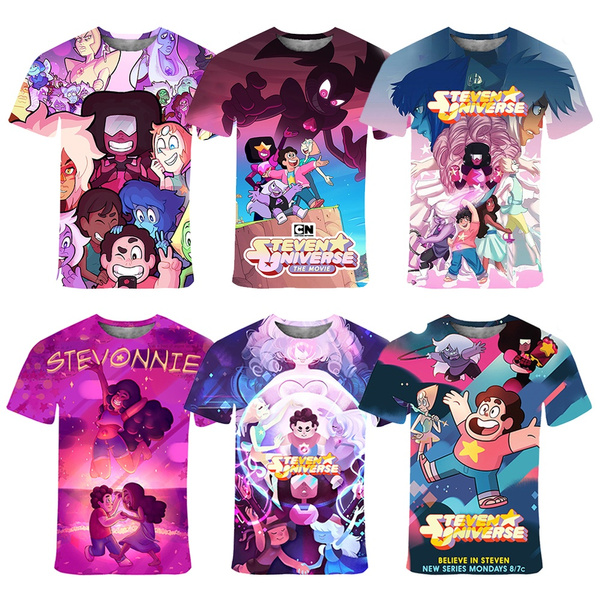 Kids Fashion 3D Print T-shirt Anime Steven Universe Short Sleeve Boys ...