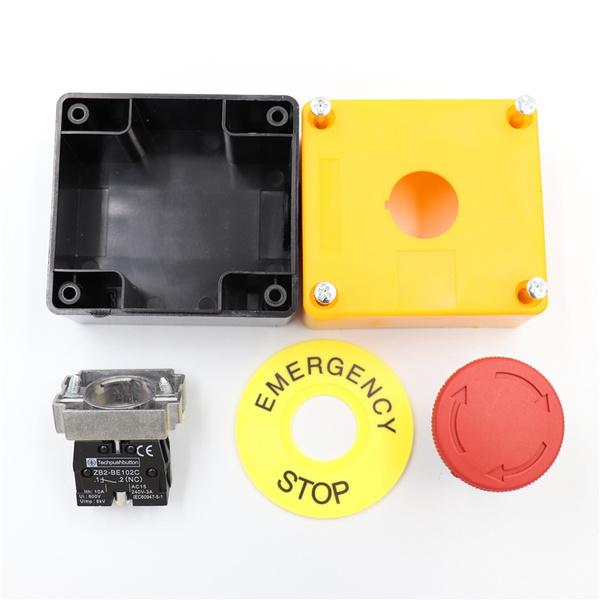 E-stop Push button emergency stop switch button box one normally open ...