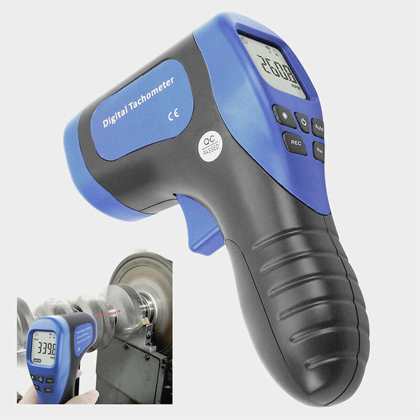 Digital Tachometer Non-Contact Laser Photo Gun RPM Tach Tester Meter ...