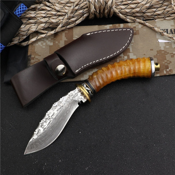 Damascus Knife Karambit Knife EDC Knives Hunting for Survival Tactical ...