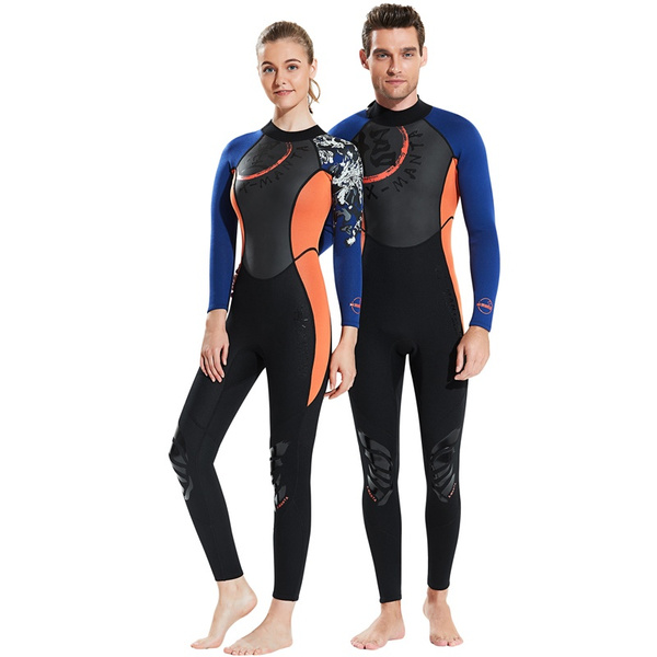 Chinoiserie Wetsuit Men Women 3mm Neoprene Shark Skin Patchwork