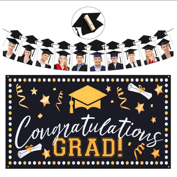 Graduation Party Banner Background Graduation Decoration Supplies | Wish
