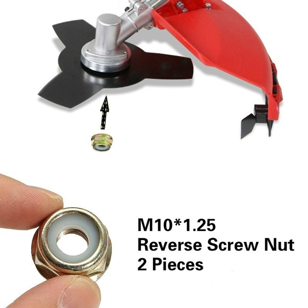 2 Pieces Set Universal M10x1.25 Reverse Screw Nut for Grass Trimmer | Wish