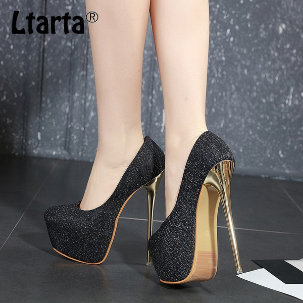 2020 Classic Shiny Stiletto High Heels Nightclub Catwalk Models High ...