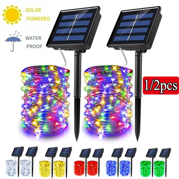1M/2M/3M//5M/10M/15M/20M Solar String Lights 8 Modes Solar Powered /USB ...