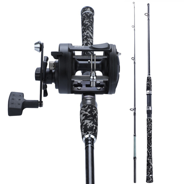 Sea Fishing Rod 2 Sections Spinning Fishing Rod and Trolling Fishing ...