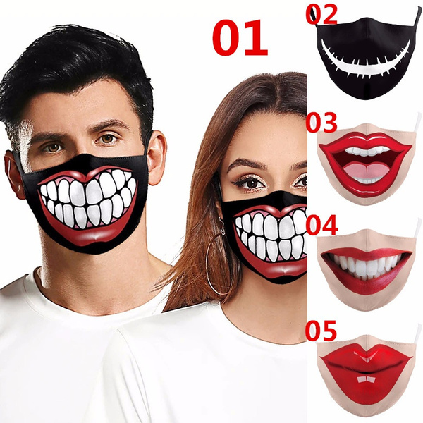 3D Printing Grimace Mask False Front Men's and Women's Polyester One ...