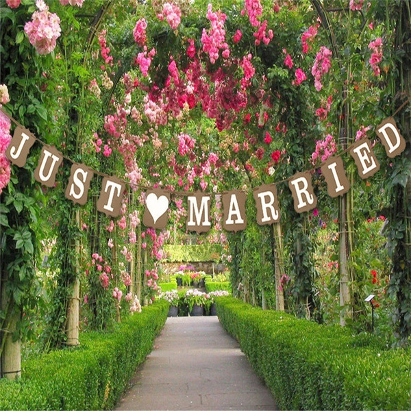 Just Married Wedding Party Decorations Photo Booth Props Wedding ...