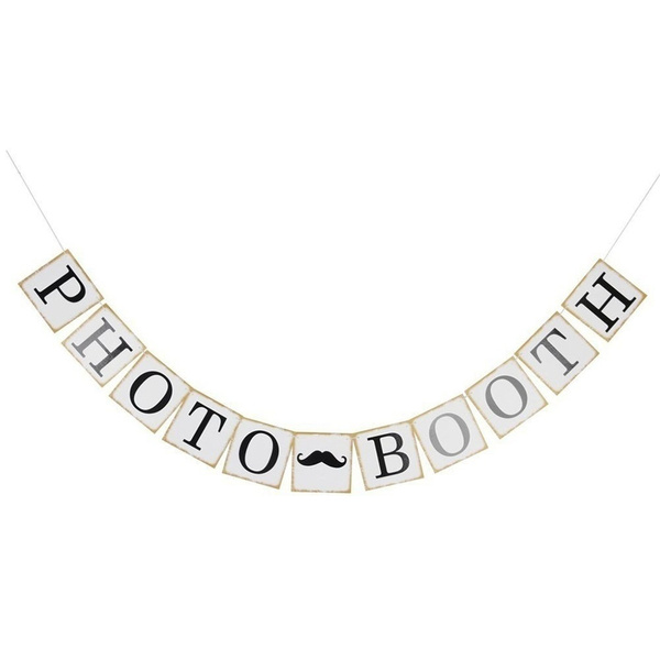 Wedding Birthday Party Decorations Photo Props Bunting Banners PHOTO ...