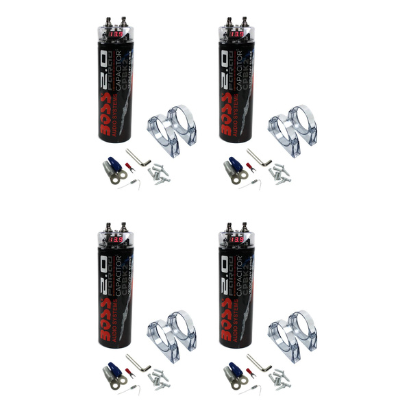 Boss Audio 2 Farad 20V Digital Voltage Car Audio Power Capacitor, LED ...