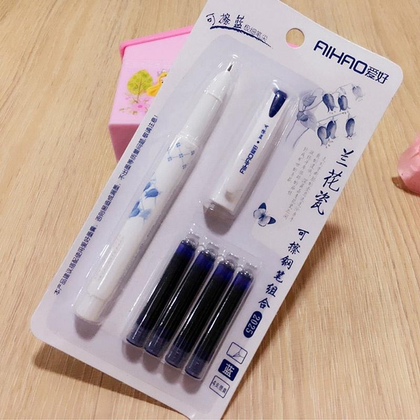 Orchid porcelain plastic rewritable pen and ink pouch calligraphy ...
