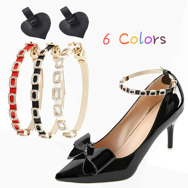 High-Grade 1 Pair Diamond Decoration Heels Band Shoe Accessory Anti ...