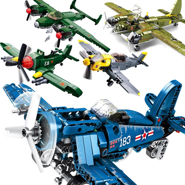 SEMBO BLOCK Ww2 Plane Fighter Jet World War 2 1 I Ii Ww1 British ...