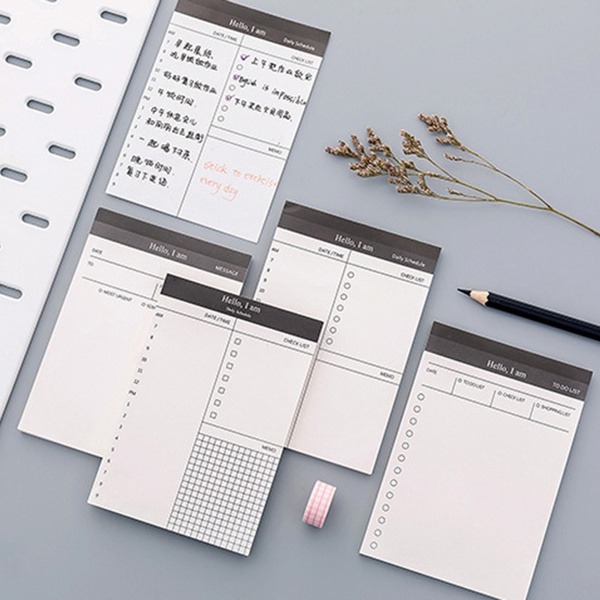 1 Pcs To Do List Work Daily Plan Notebook Portable Memo Pad Writing ...