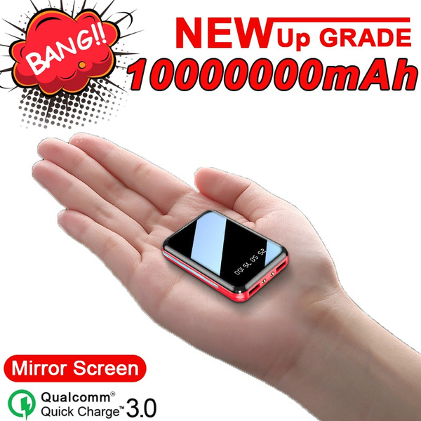 Mini Power Bank 10000000mAh Dual USB Charging Portable Charger External ...