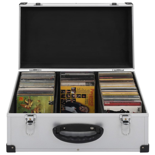 CD Case for 60 CDs Aluminium ABS Silver CD-Koffer CD-hoesje Coffret CD ...