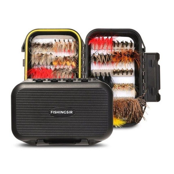 40/50/72/100Pcs Fly Fishing Lure Wet/Dry Nymph Artificial Flies Bait ...