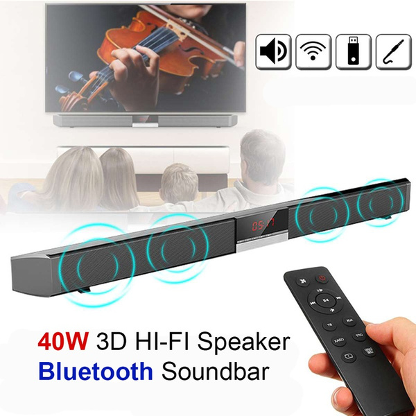 New 40W TV Sound Bar for Wireless H ome Theater Bluetooth 5.0 Speakers ...