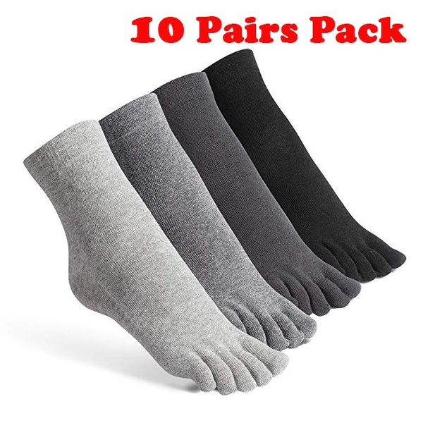 10 Pairs Toe Socks Middle Tube Finger Socks Men's Cotton 5 Toe Socks | Wish