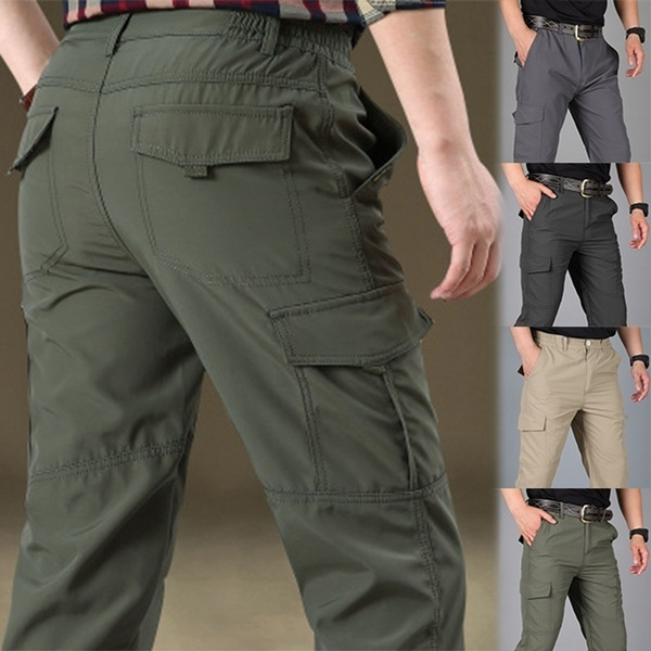 Men's Outdoor Tactical Pants Trousers Multi-pocket Pants Men's Sports ...