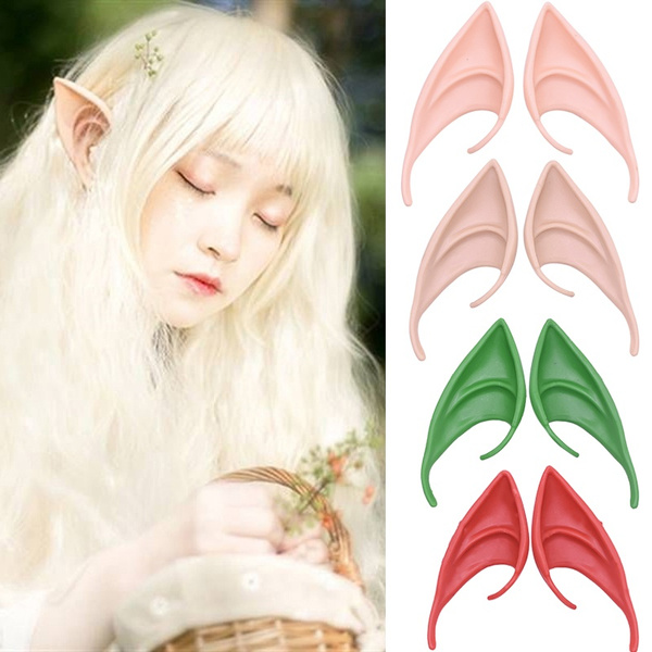 1Pair Mysterious Angel Elf Ears Halloween Latex Touch Prosthetic False ...