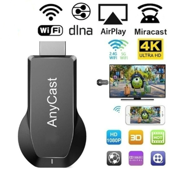 4K Wireless Display Receiver WiFi Dongle Screen Mirror 1080P HDMI TV ...