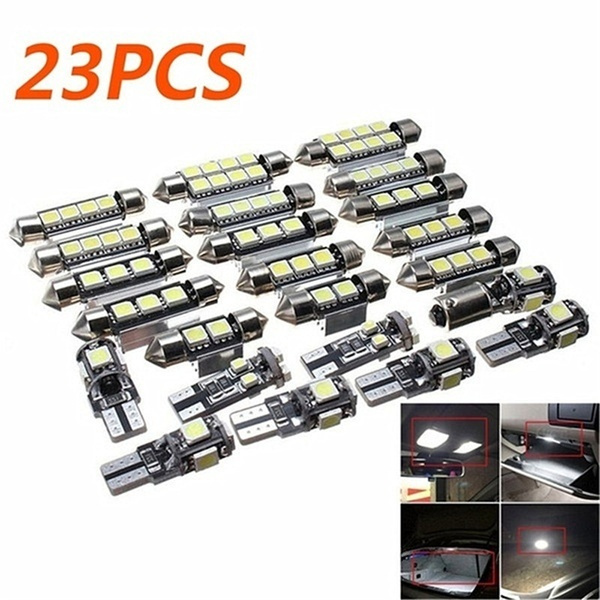 23pcs Canbus LED Car Interior Inside Light Dome Trunk Map License Plate ...