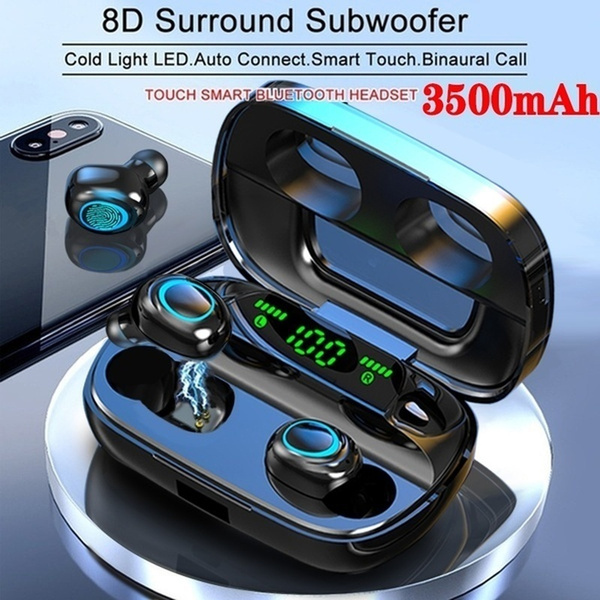 2020 Newest 8D Surround Sound TWS Earphones Wireless Bluetooth 5.0 ...