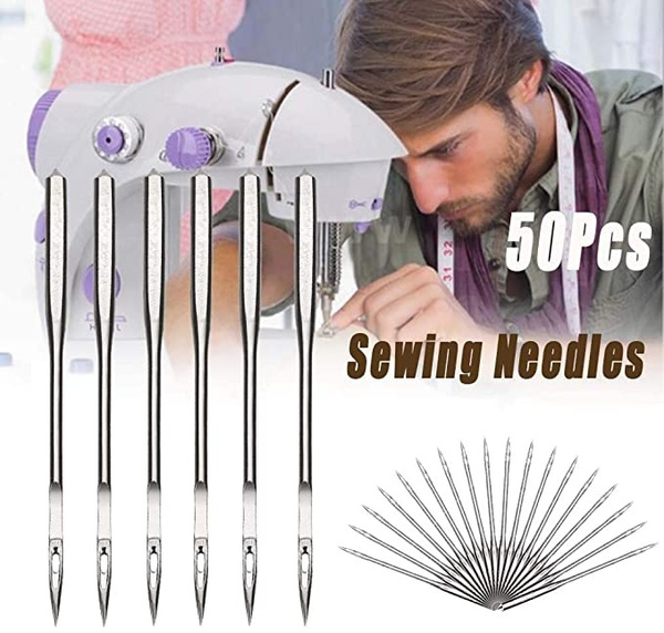 50 Pcs/Set Sewing Needles Threading Industrial Universal Mixed Kit ...