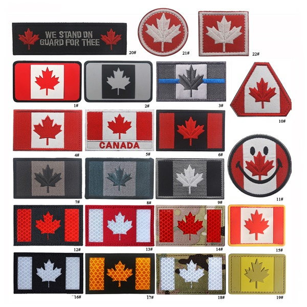 Embroidered Canada Flag Patch Tactical Military Armband National Flag ...