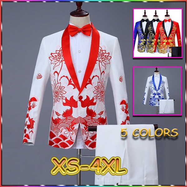 2 Pieces Set 2020 Men's Dress Stage Host Singer Costumes Ceremonial ...