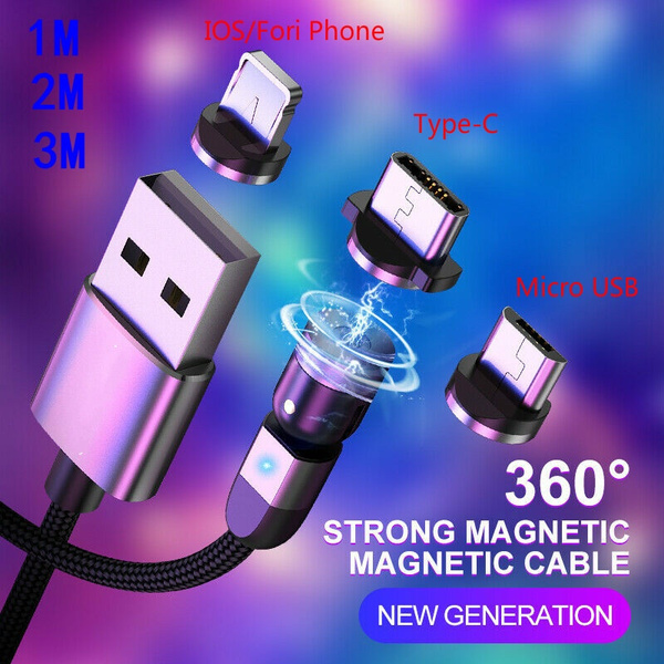 Travel Charging 2020 3A Magnetic Fast Charging Cable Adjustable 540 ...