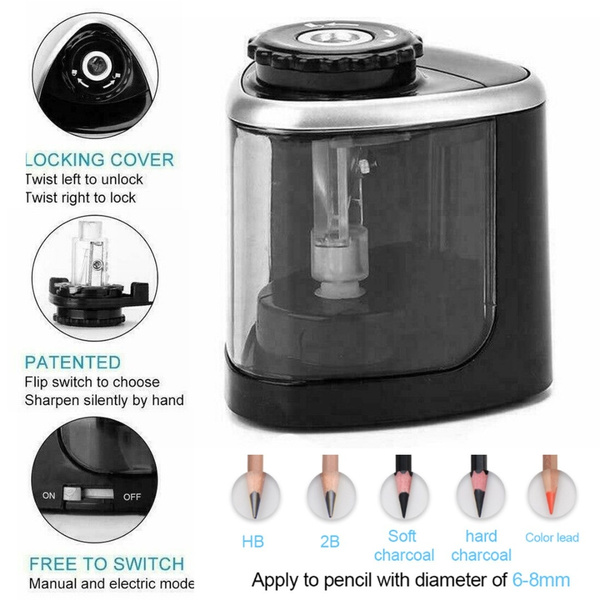Students Desktop Automatic Electric Pencil Sharpener Battery USB ...