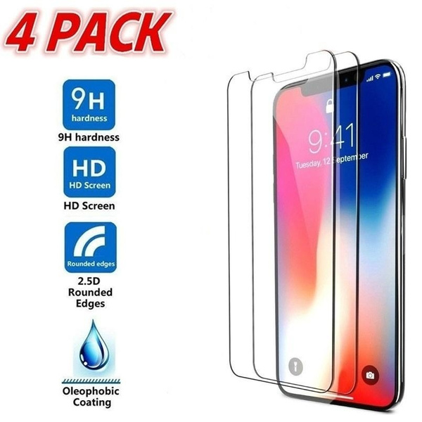 4 Pack Real 9H Tempered Glass Screen Protector Film for Apple IPhone 11 ...