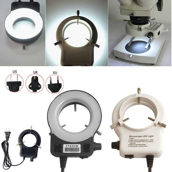 Ranpo LED Lighted Microscope Adjustable Bright Ring Light illuminator ...
