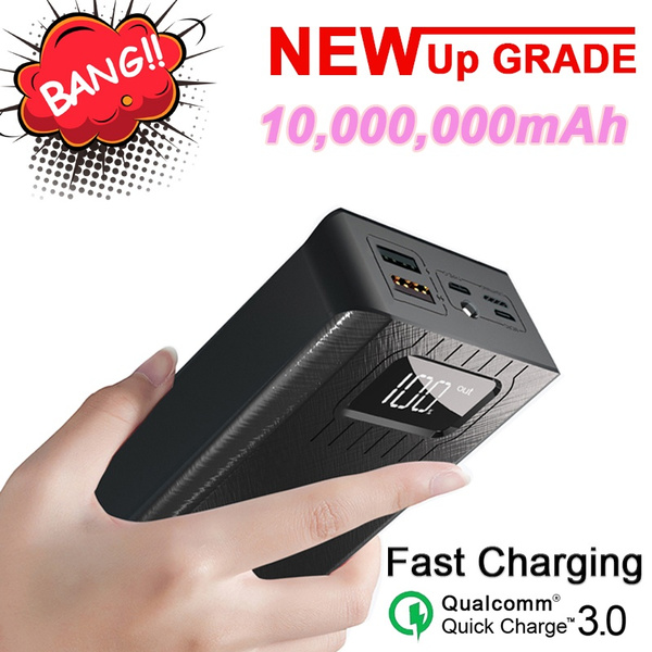 10000000mah Real Capacity Power Bank External Portable Charger Fast ...