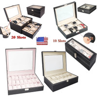 6/10(NO KEYS)/12/20/24 Compartments Opening Style Leather Watch ...