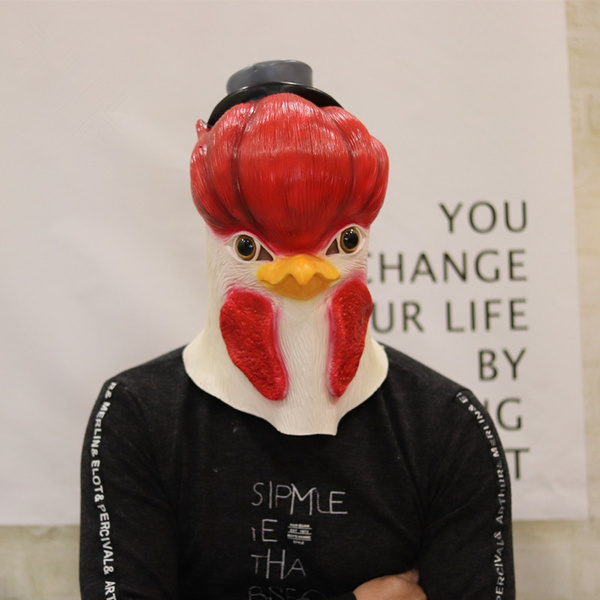 Game hotline Miami Rooster mask latex full Cosplay Halloween Carnival ...