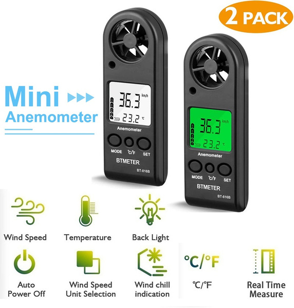 Mini Anemometer Digital Wind Speed Meter Gauge 0.3-30m/s for Shooting ...