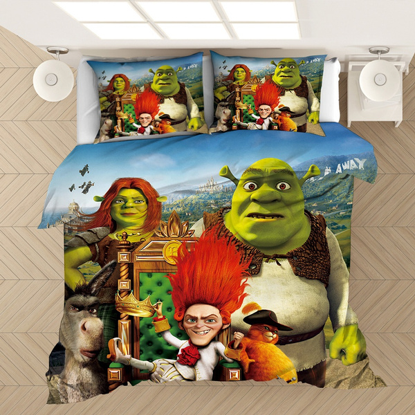 Fashion Shrek 3d printing bedding set luxury cover 2pcs pillowcase 1pcs ...