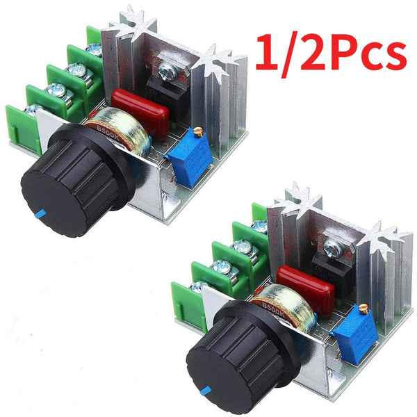 1/2pcs AC 220V 2000W Motor Speed Controller SCR High-Power Electronic ...