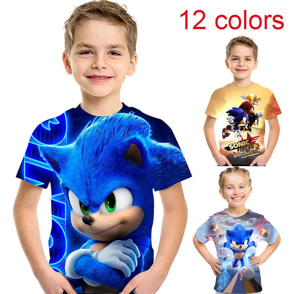 Newest Sonic the Hedgehog Kid Fashion 3D Printed T-Shirt Summer Kids ...