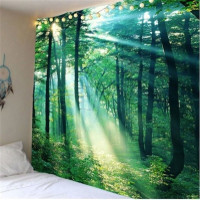 Tapestry Hippie 3D Colorful Forest Tree Print Tapestry Wall Hanging ...