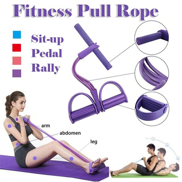 Indoor Fitness Resistance Bands Exercise Equipment Elastic Sit Up Pull ...