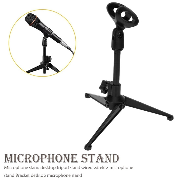 Microphone Stand Desktop Tripod Stand Wired Wireless Microphone Stand ...