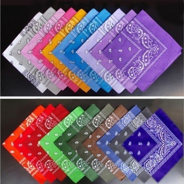 Multicolor Square Paisley Bandanas Head Wrap Scarf Wristband | Wish