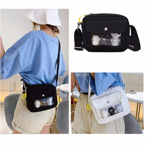 Mini Clear Ita Bag Transparent Itabag Pin Display Crossbody Canvas ...