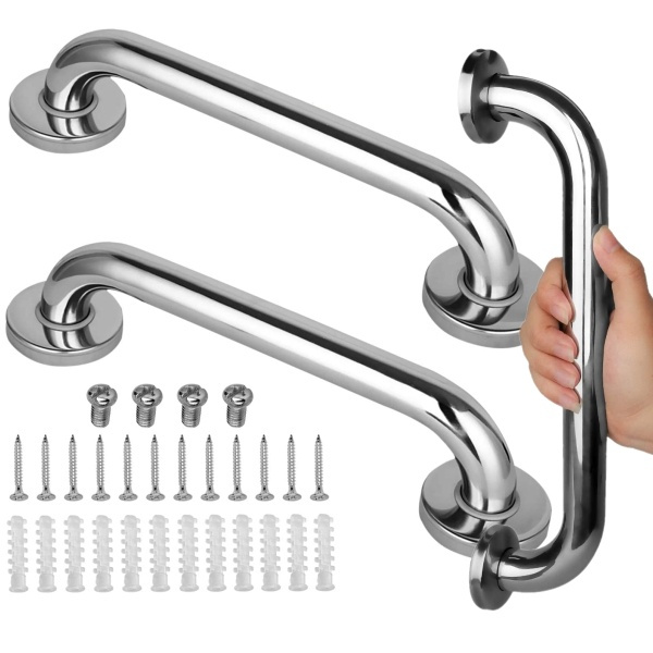 12 Inch Shower Grab Bar Stainless Steel Bathroom Grab Bar Shower Handle ...
