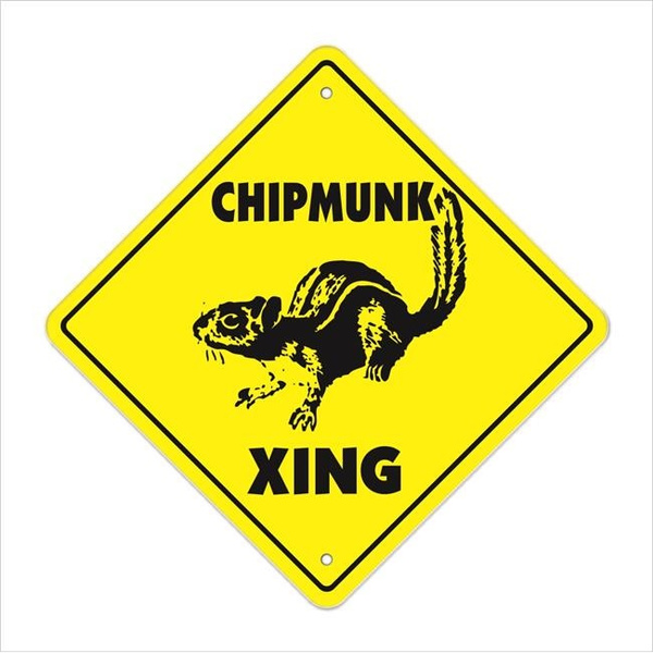 SignMission X-Chipmunk 12 x 12 in. Chipmunk Crossing Zone Xing Sign | Wish